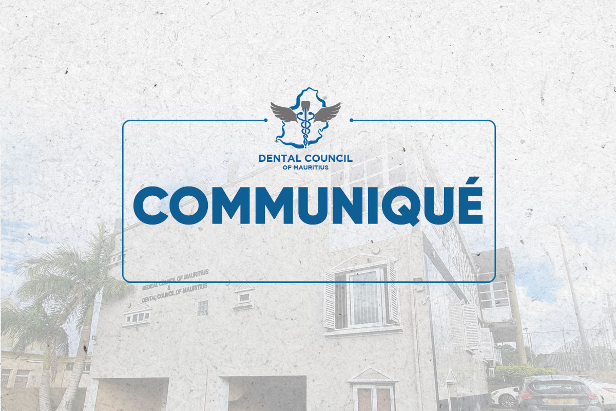 Communiqué – Dental Council of Mauritius